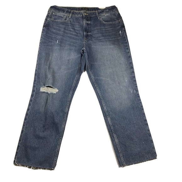 Free Assembly | Jeans | Free Assembly Jeans Women 4 Blue Denim Raw Hem ...